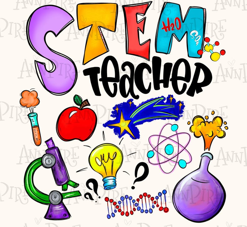 STEM Teacher Sublimation Design PNG, STEM Squad, Science Teacher ...