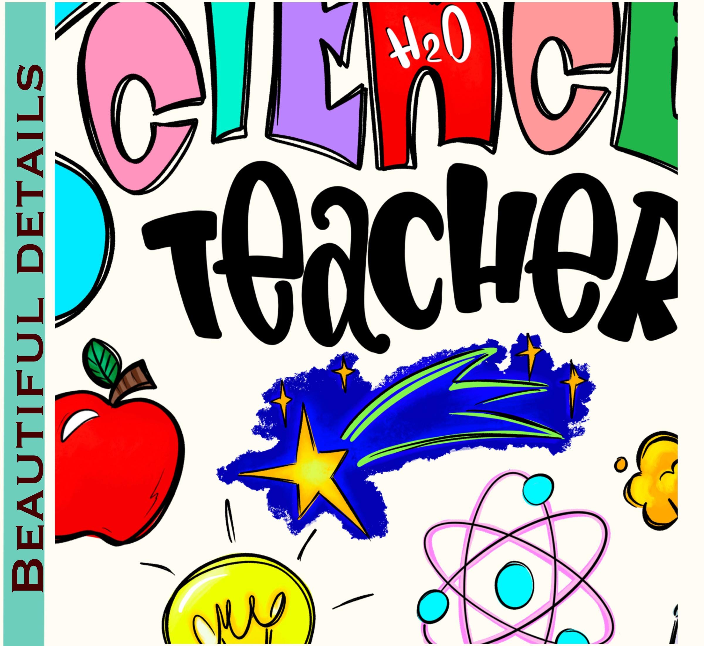 Science Teacher Sublimation Design PNG, Love Science, Back to School ...