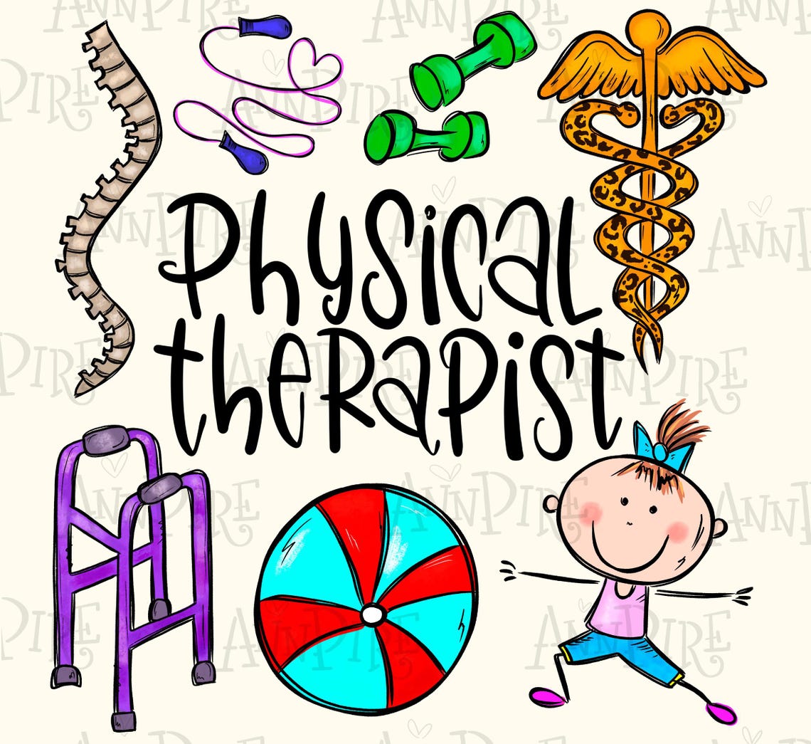 Physical Therapist Sublimation Design PNG, Physical Therapy, Hand Drawn ...