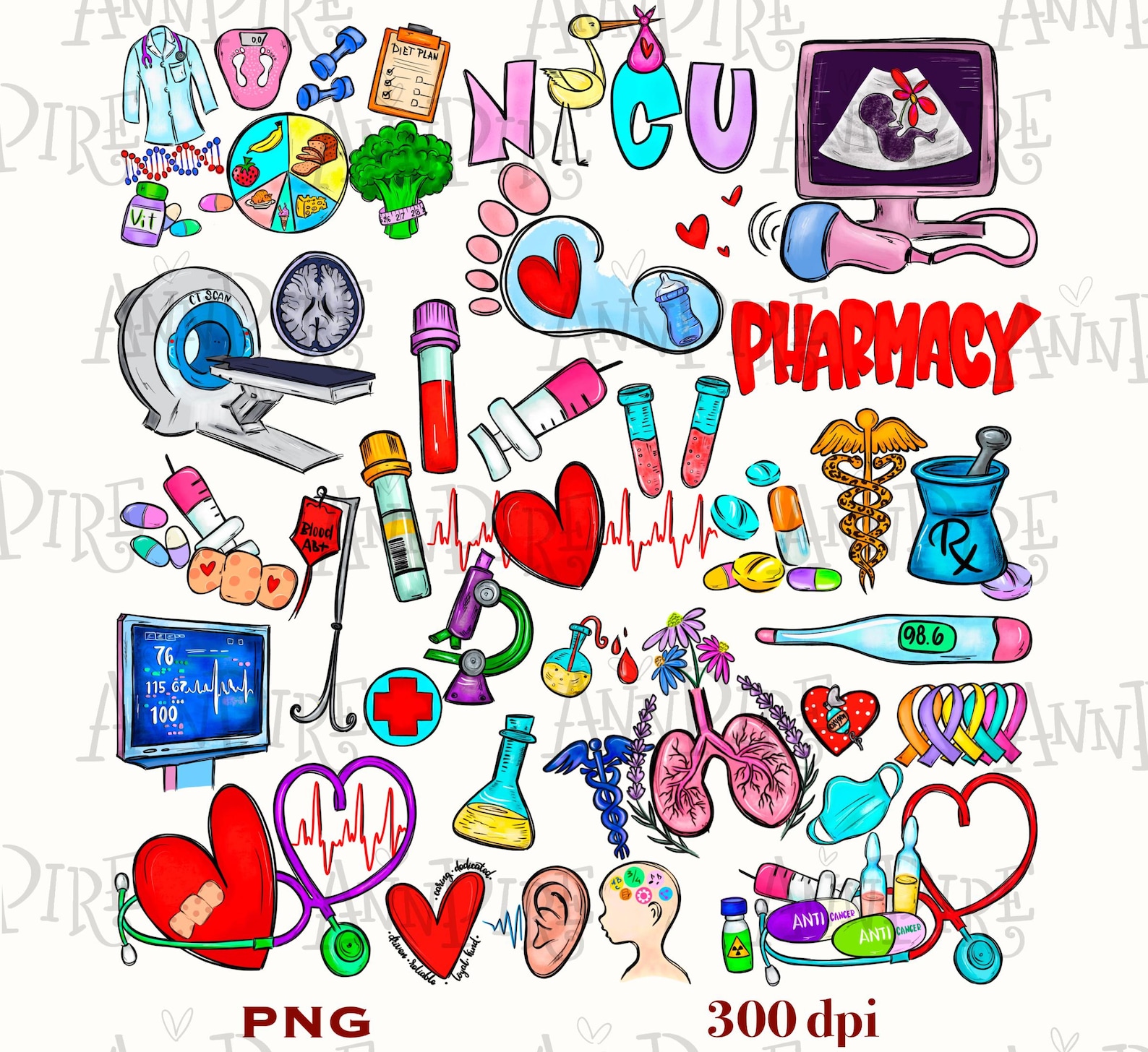 Medicine Seamless Pattern Sublimation Design PNG, Nurse Pattern ...