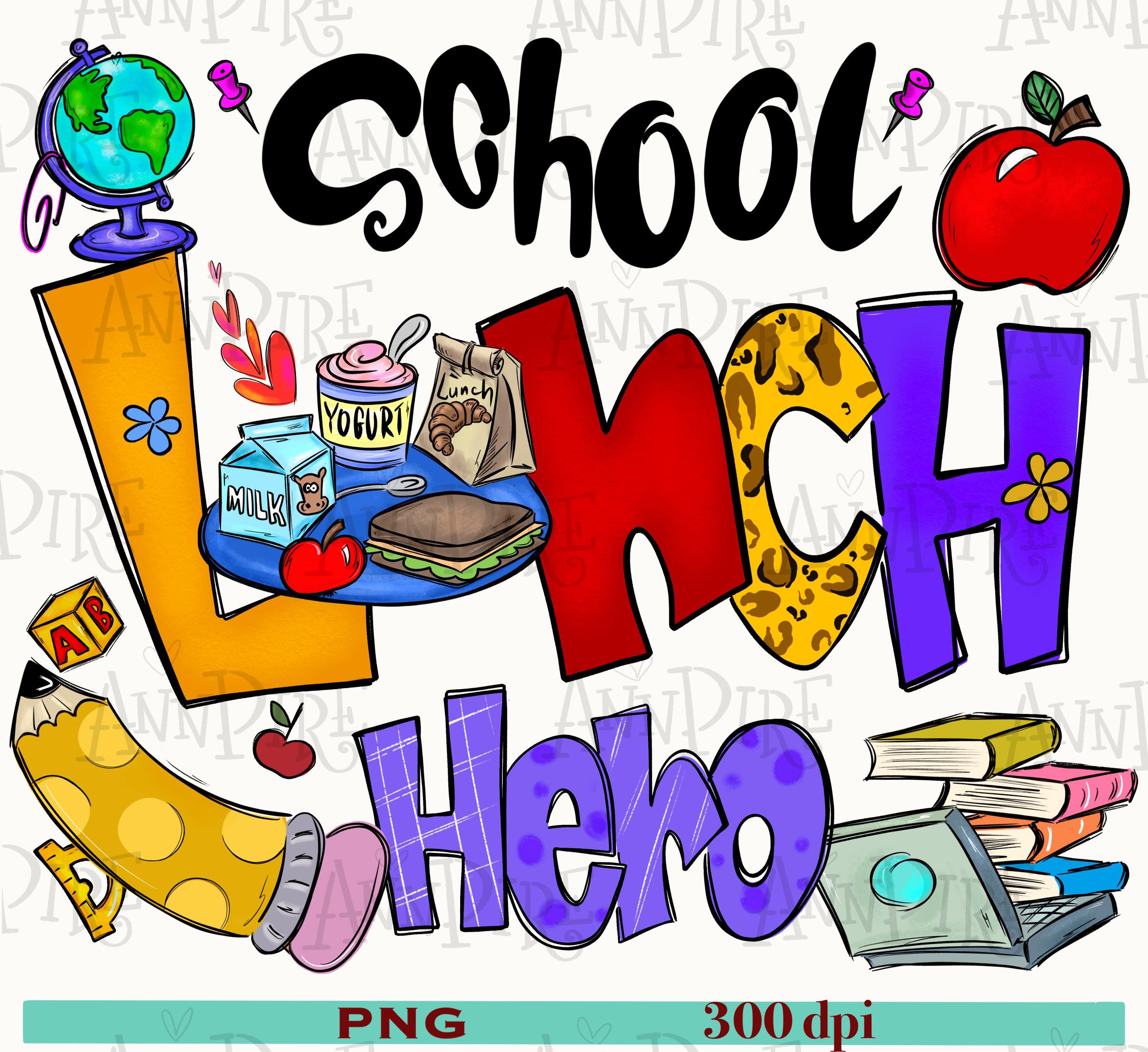 Lunch Lady Hero PNG, Hand Drawn School Cafeteria Design (digital ...