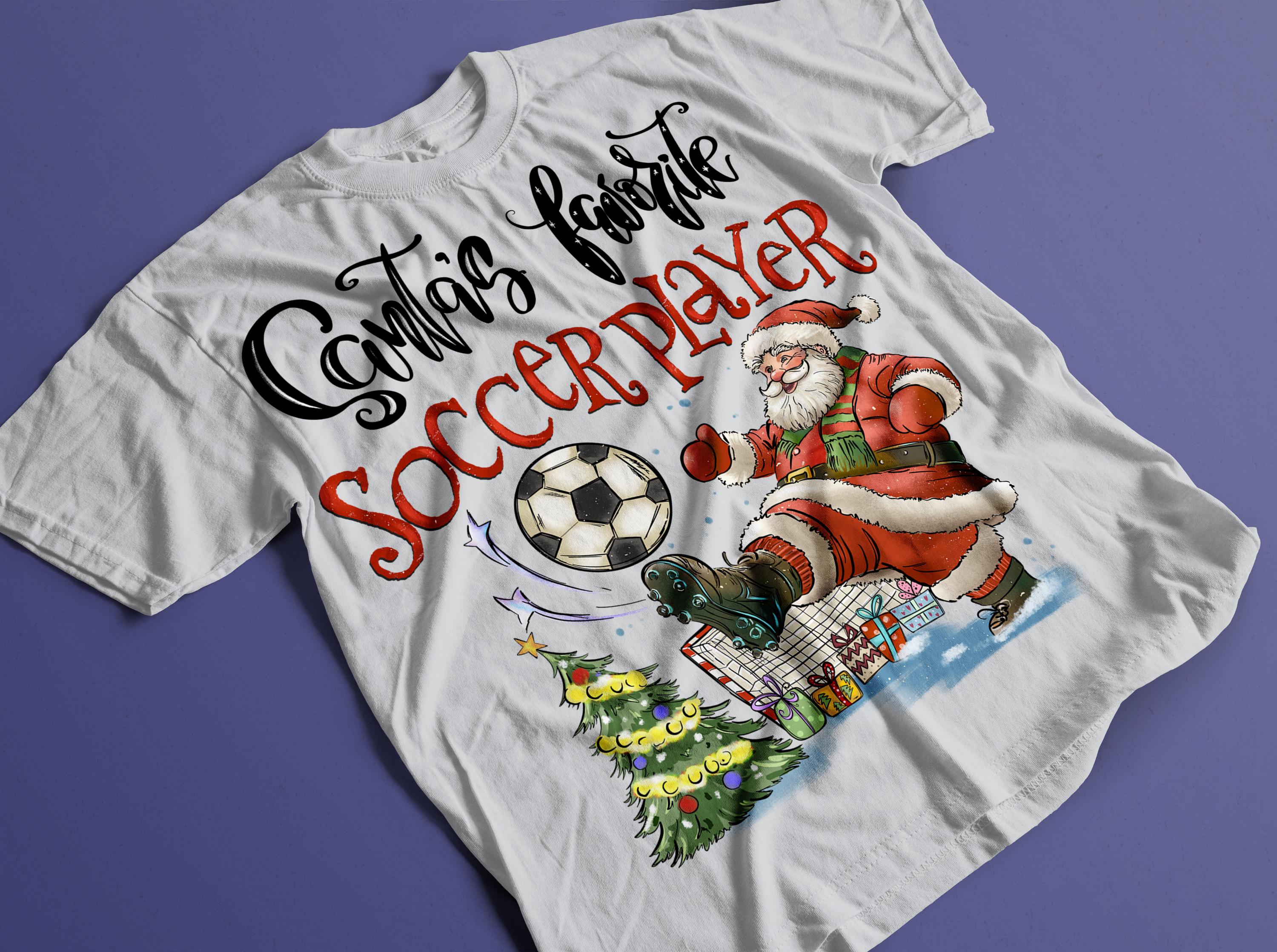 Santa's Favorite Soccer Player Sublimation Design PNG, Christmas Soccer ...
