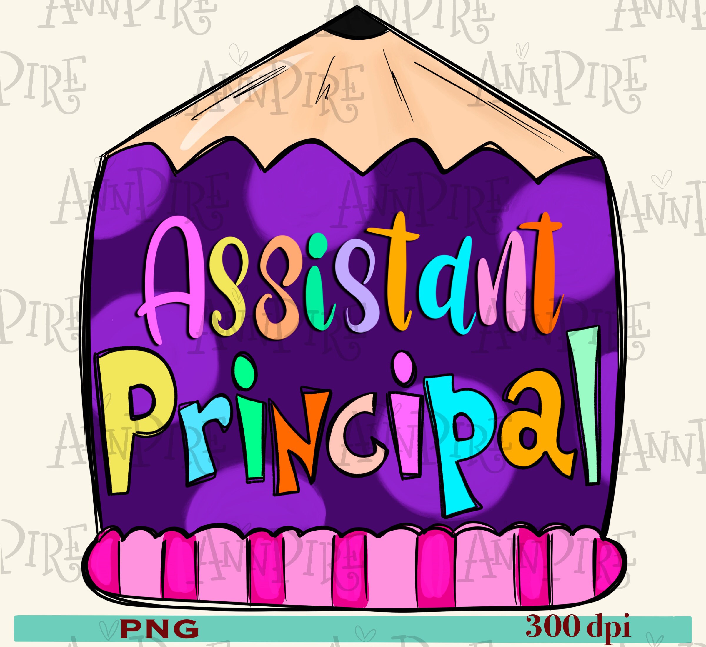 Principal Sublimation Design PNG, Assistant Principal, Teacher ...