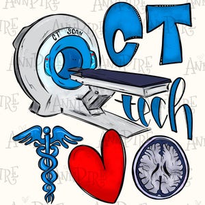 Computed Tomography Sublimation Design PNG, CT Tech, CT Technologist ...