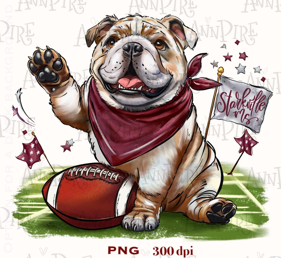 Bulldog Game Day Sublimation Design PNG, Bulldog Mascot, Starkville MS ...