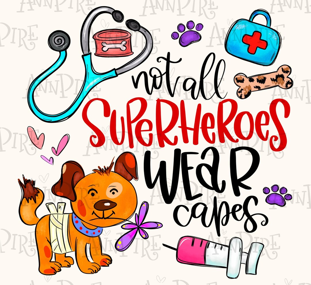 Vet Tech Superhero PNG, Veterinary Design (digital Download) - Etsy