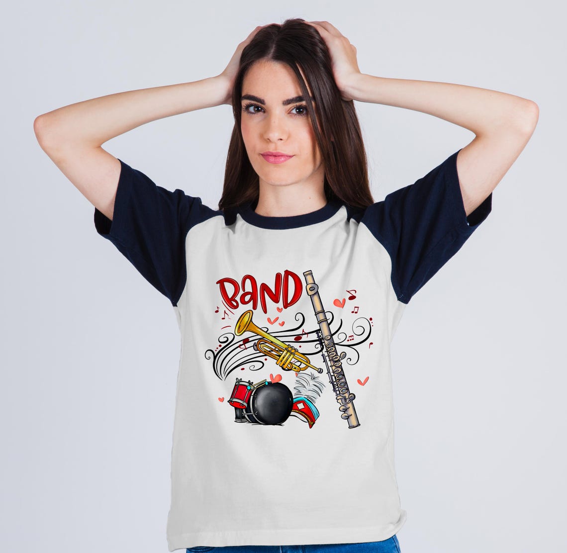 School Band Sublimation Design PNG, Marching Band, Band Mom, Hand Drawn ...