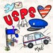 Postal Worker Sublimation Design PNG, Mail Carrier Art (digital ...