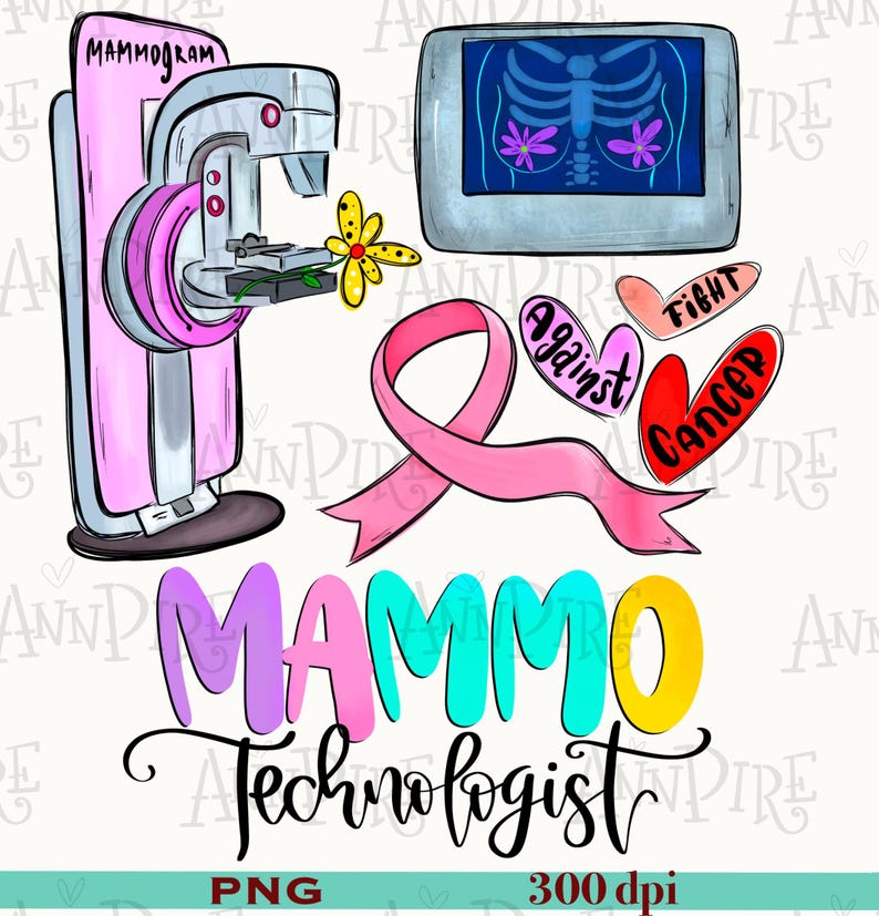 Mammography Tech Sublimation Design PNG, Mammogram, Mammo Png ...