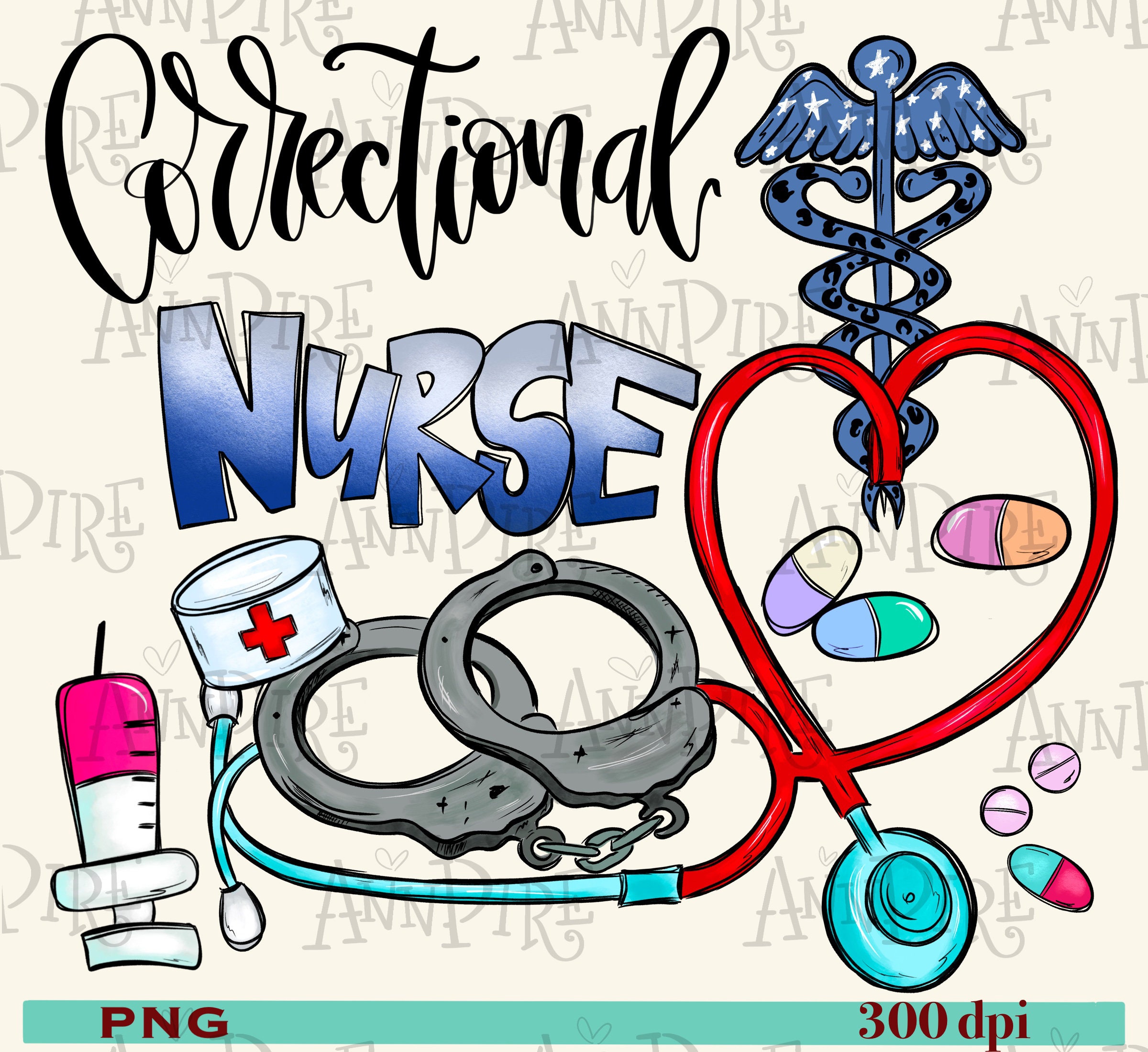 Correctional Nurse Sublimation Design PNG, Correctional Nurse Assistant ...