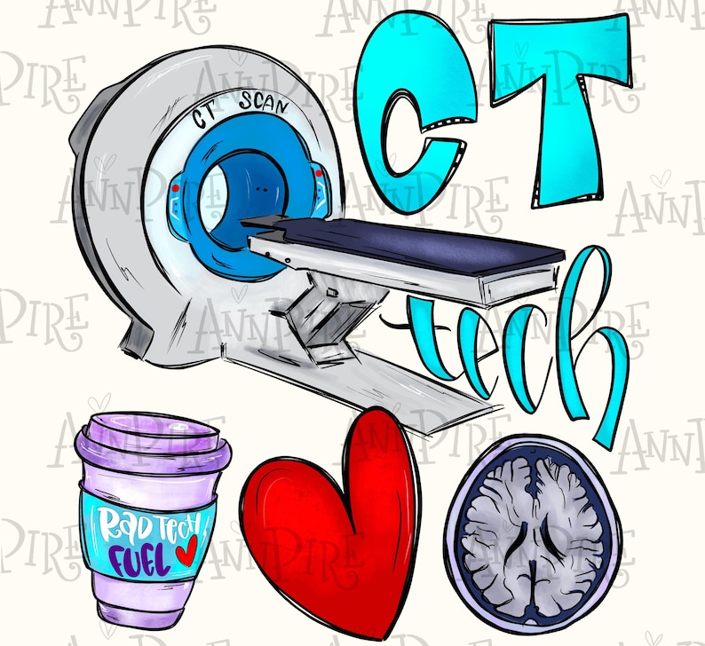 Computed Tomography Sublimation Design PNG, CT Tech, CT Technologist ...