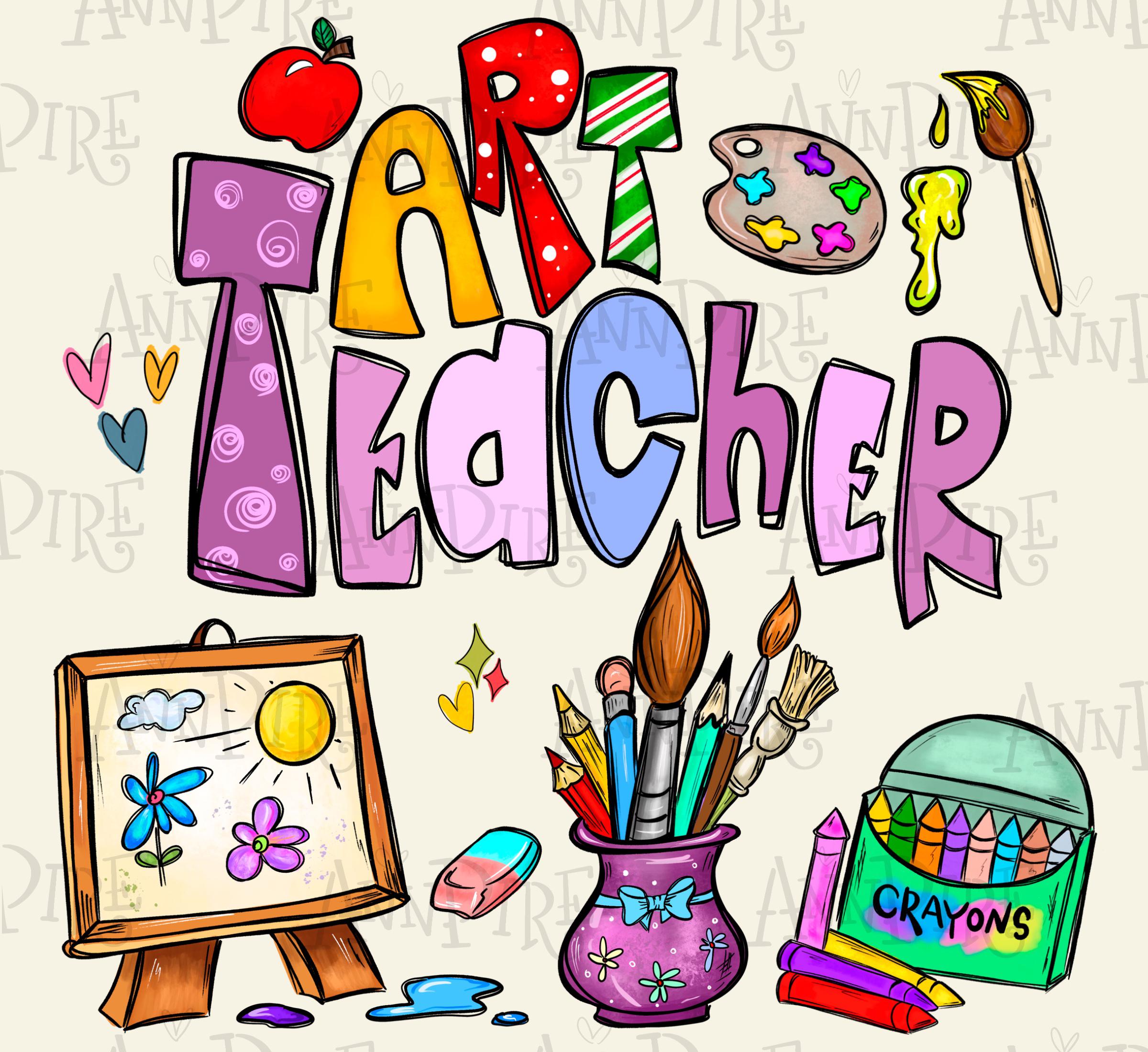 Art Teacher Sublimation Design PNG, Artist, Painting, School Art ...