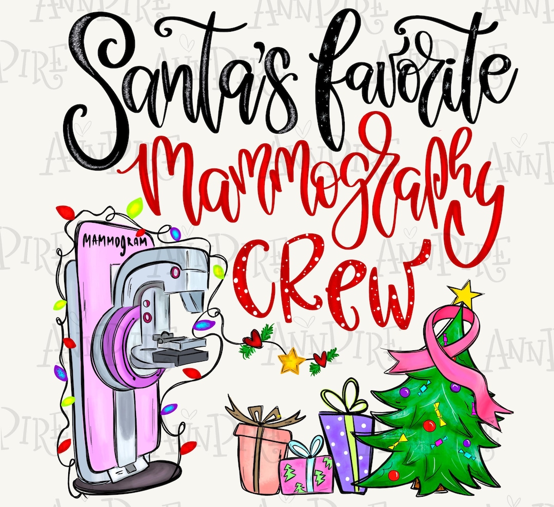 Santa's Favorite Mammo Tech Sublimation Design PNG, Christmas ...