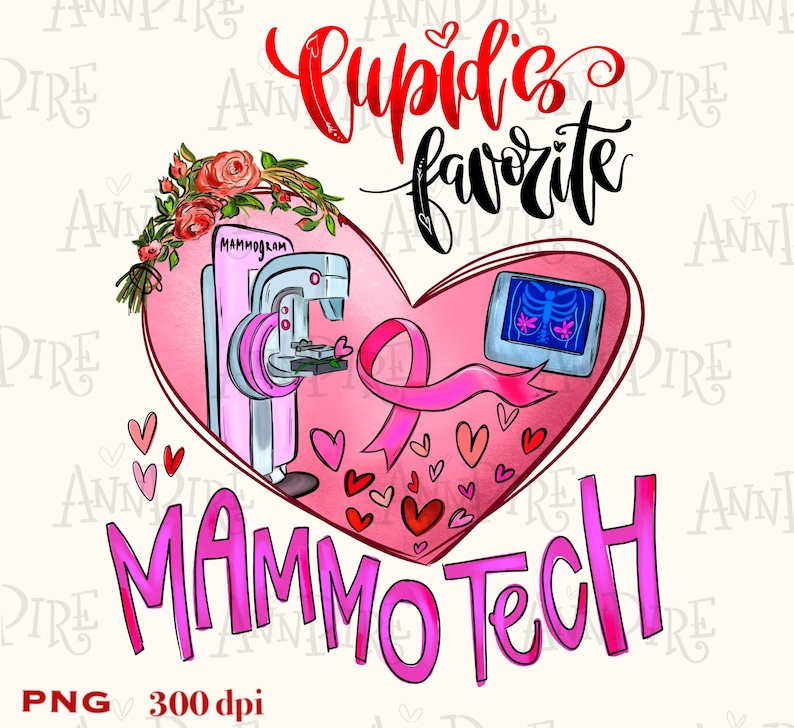 Cupid's Favorite Mammo Tech Sublimation Design PNG, Valentines Day ...