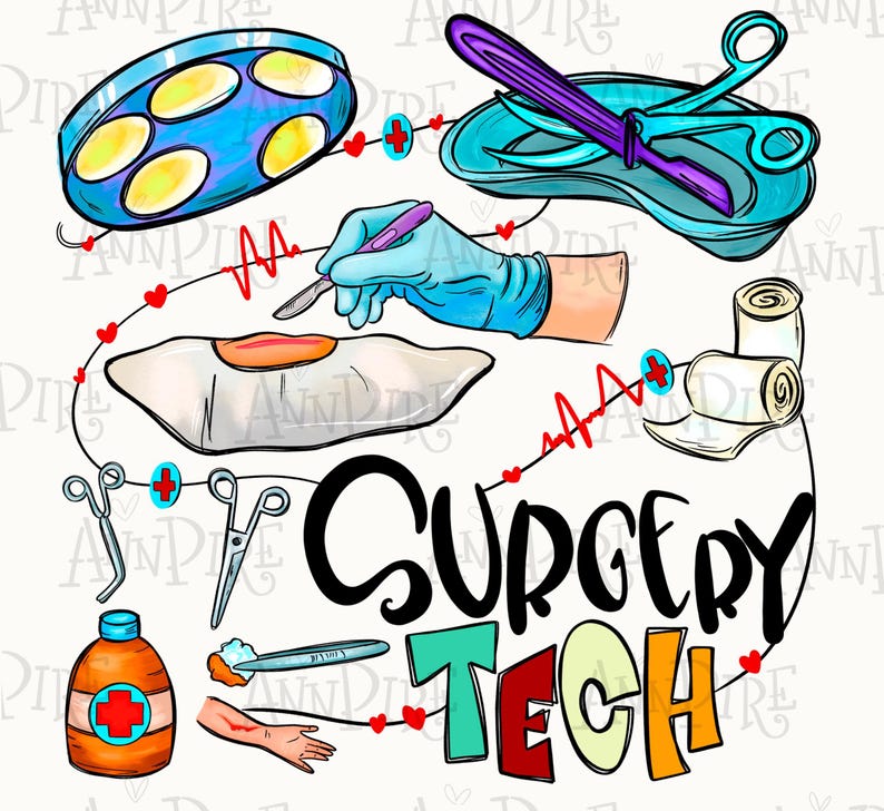 Surgical Tech Sublimation Design, Hand Drawn PNG (digital Download) - Etsy