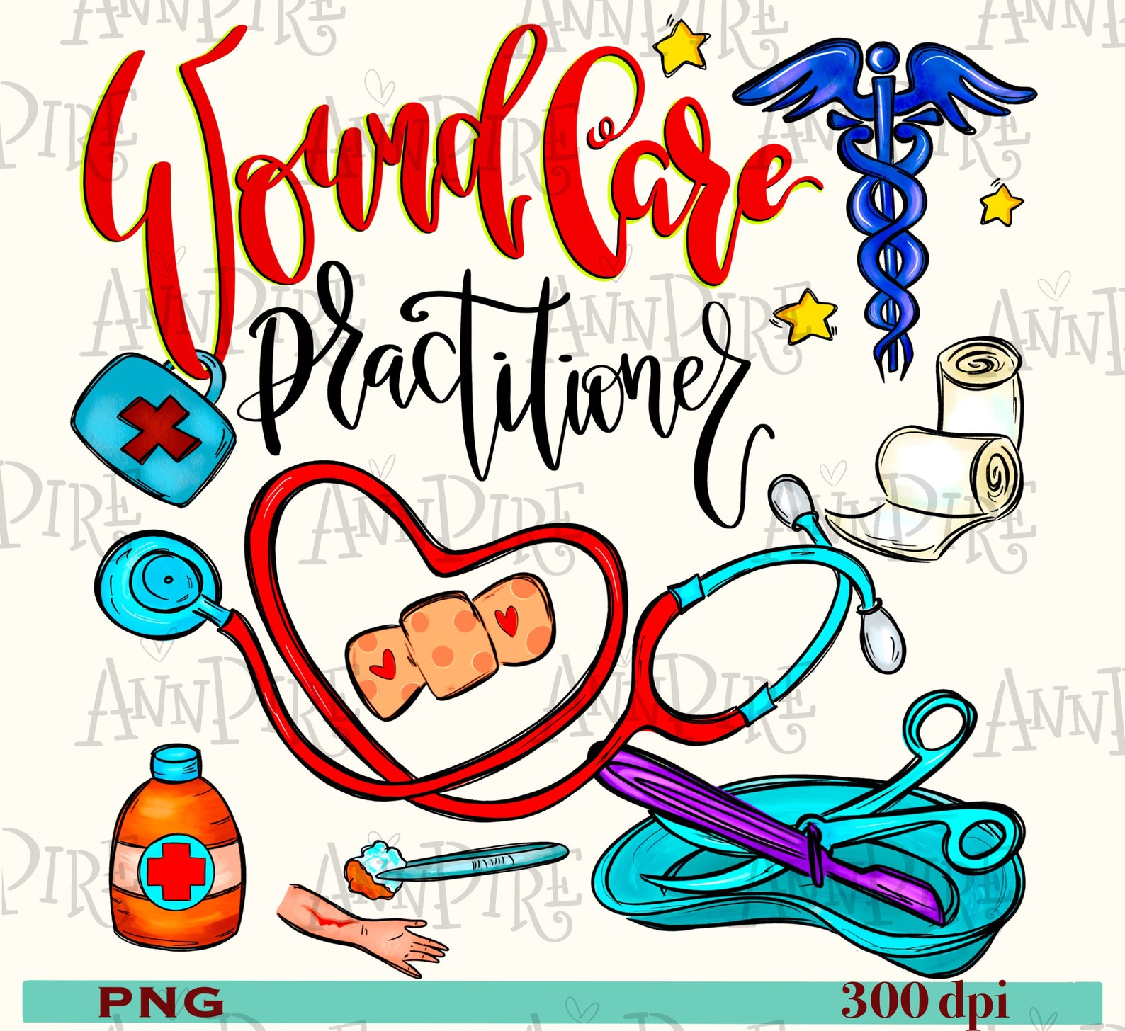 Wound Care Nurse Sublimation Design PNG, CNA, LPN, Wound Care Doctor ...