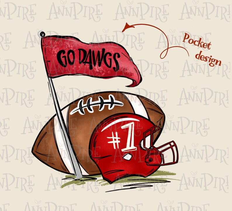 Bulldogs Mascot Sublimation Design PNG, Red and Black, Football, Hand ...