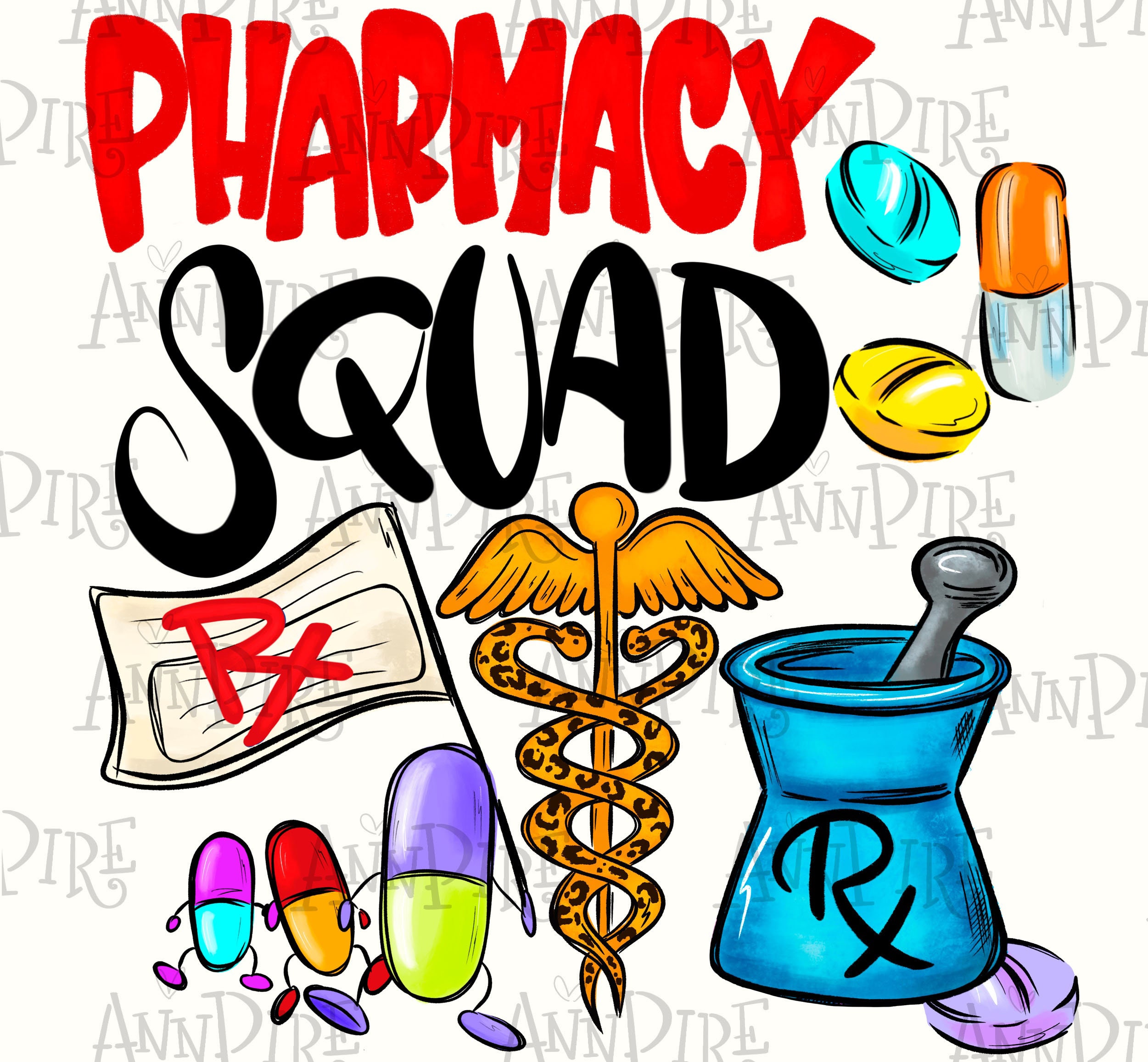 Pharmacy Squad Sublimation Design PNG, Pharmacy Technician, Pharmacist ...
