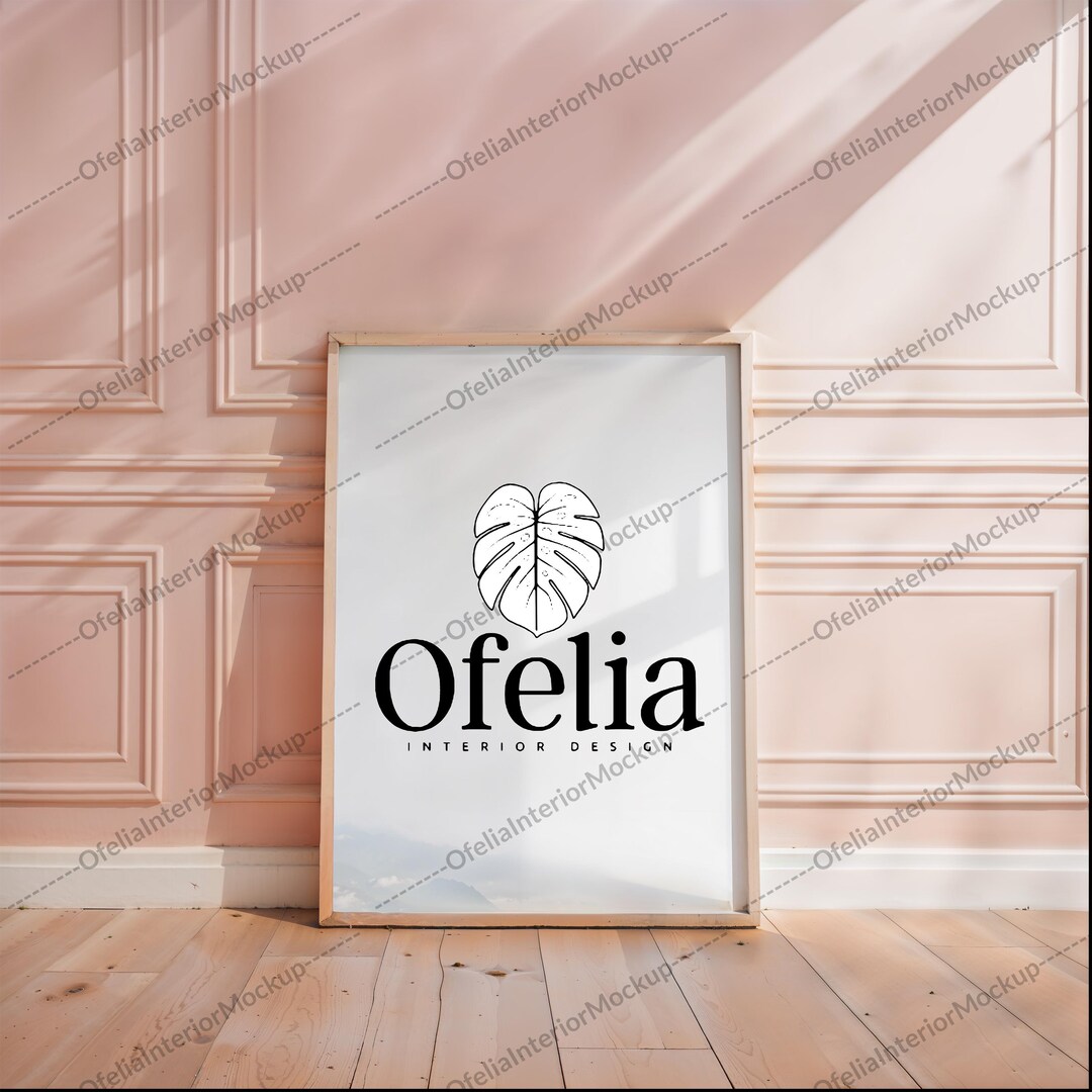 Frame Mockup, Vertical Poster Frame Mockup, A2 Frame on Vintage Pink ...