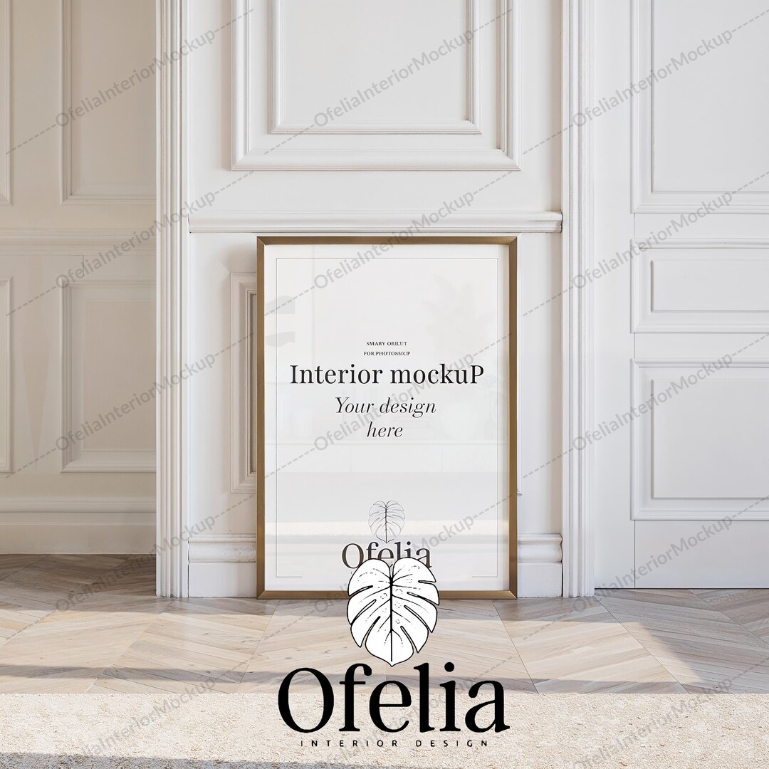 Boiserie Frame Mockup With Natural Light – Elegant Parquet Flooring ...