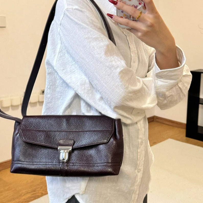 Retro Style Shoulder Bag, Genuine Leather Shoulder Bag, Luxury ...