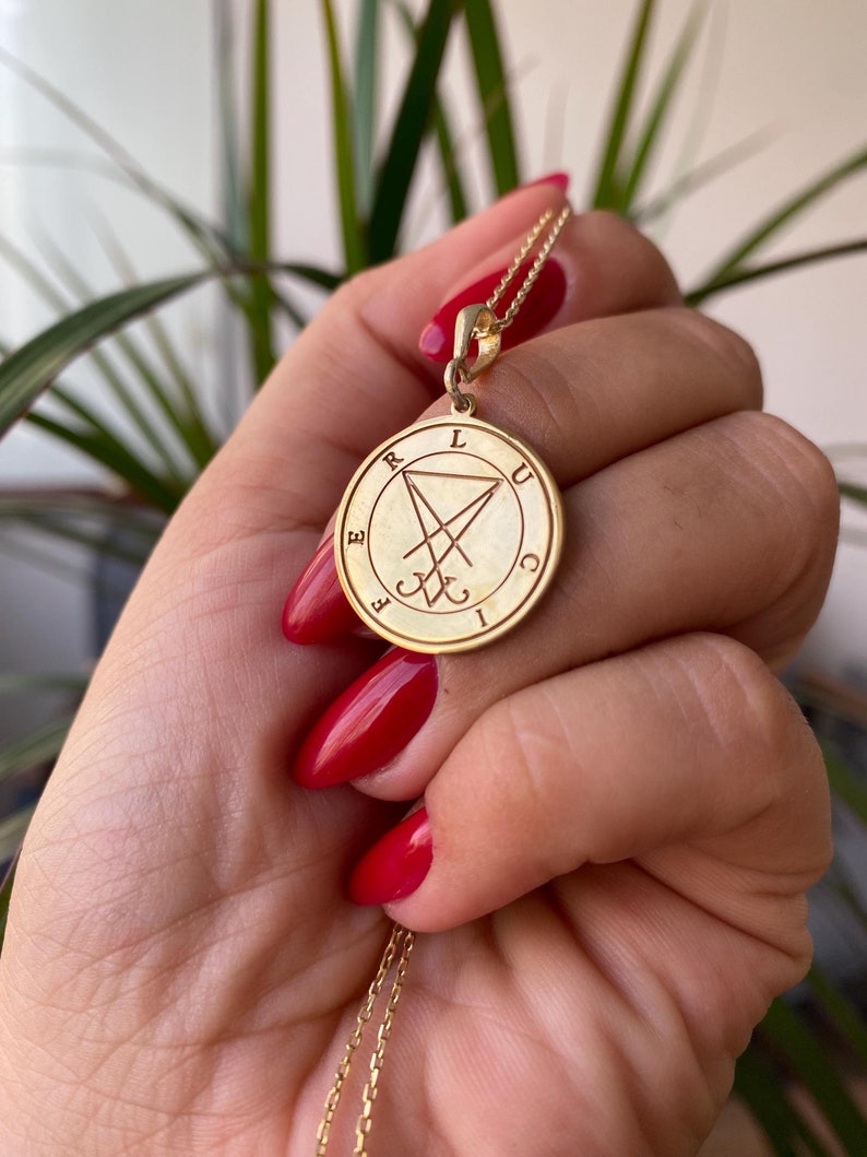 Lucifer Sigil Necklace-witchcraft Symbol Pendant 925 Sterling Silver ...