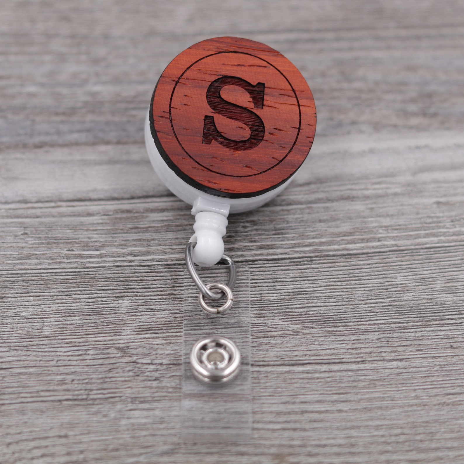 Initials Badge Reel Name Badge Custom ID Badge Retractable - Etsy