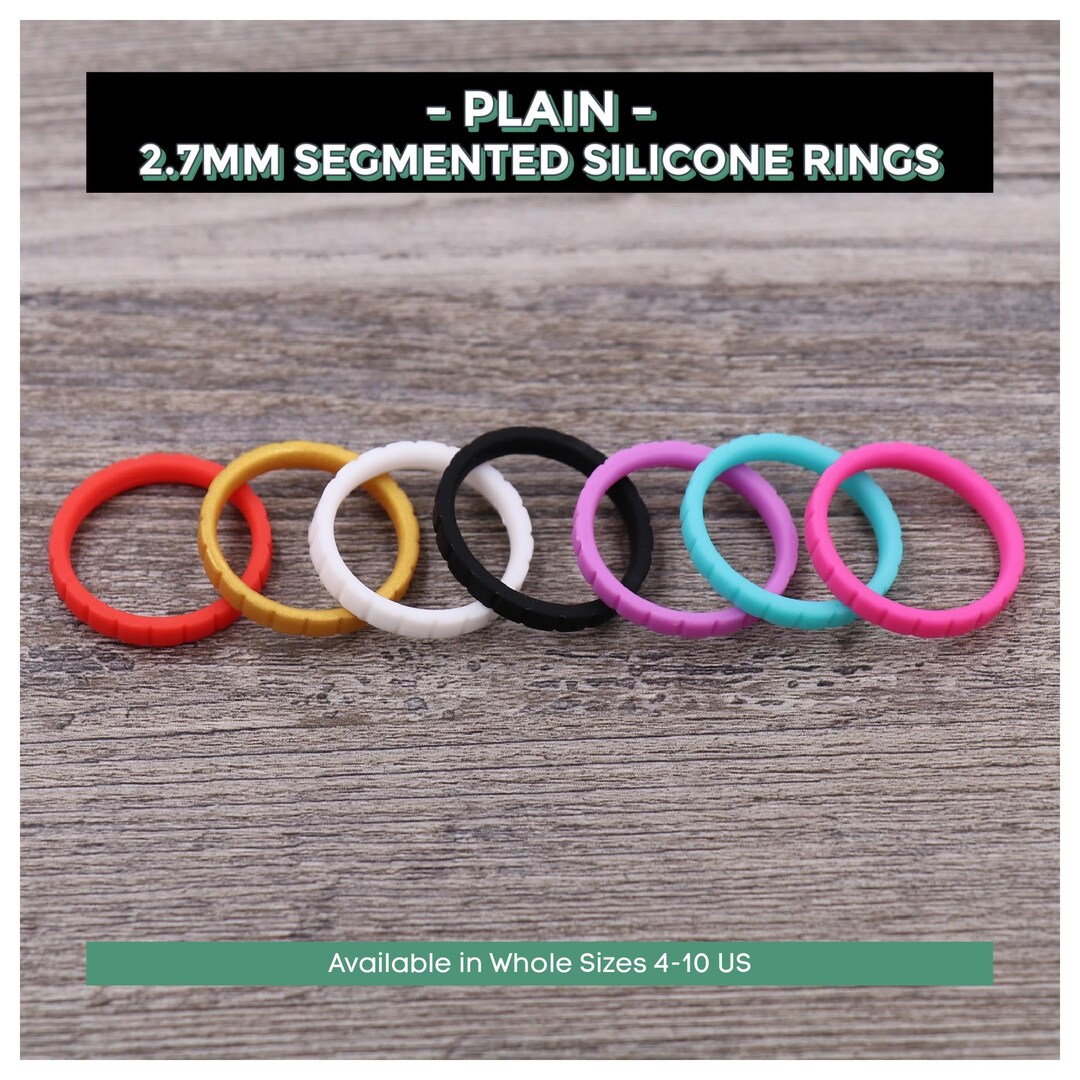 2.7MM Plain Segmented Silicone Ring (choose Your Color): Silicone Ring ...