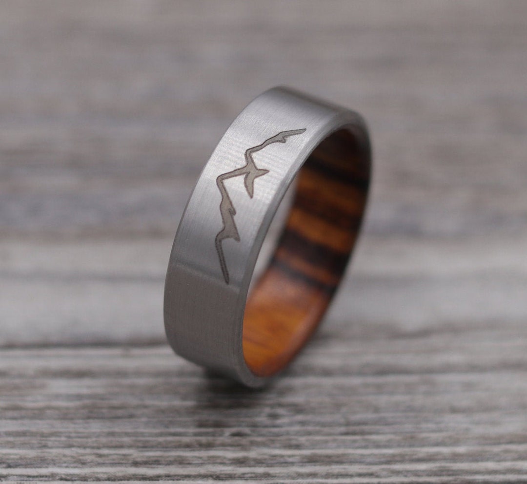 Titanium Mountain Ring,titanium Ring,personalized Ring,outdoor ...