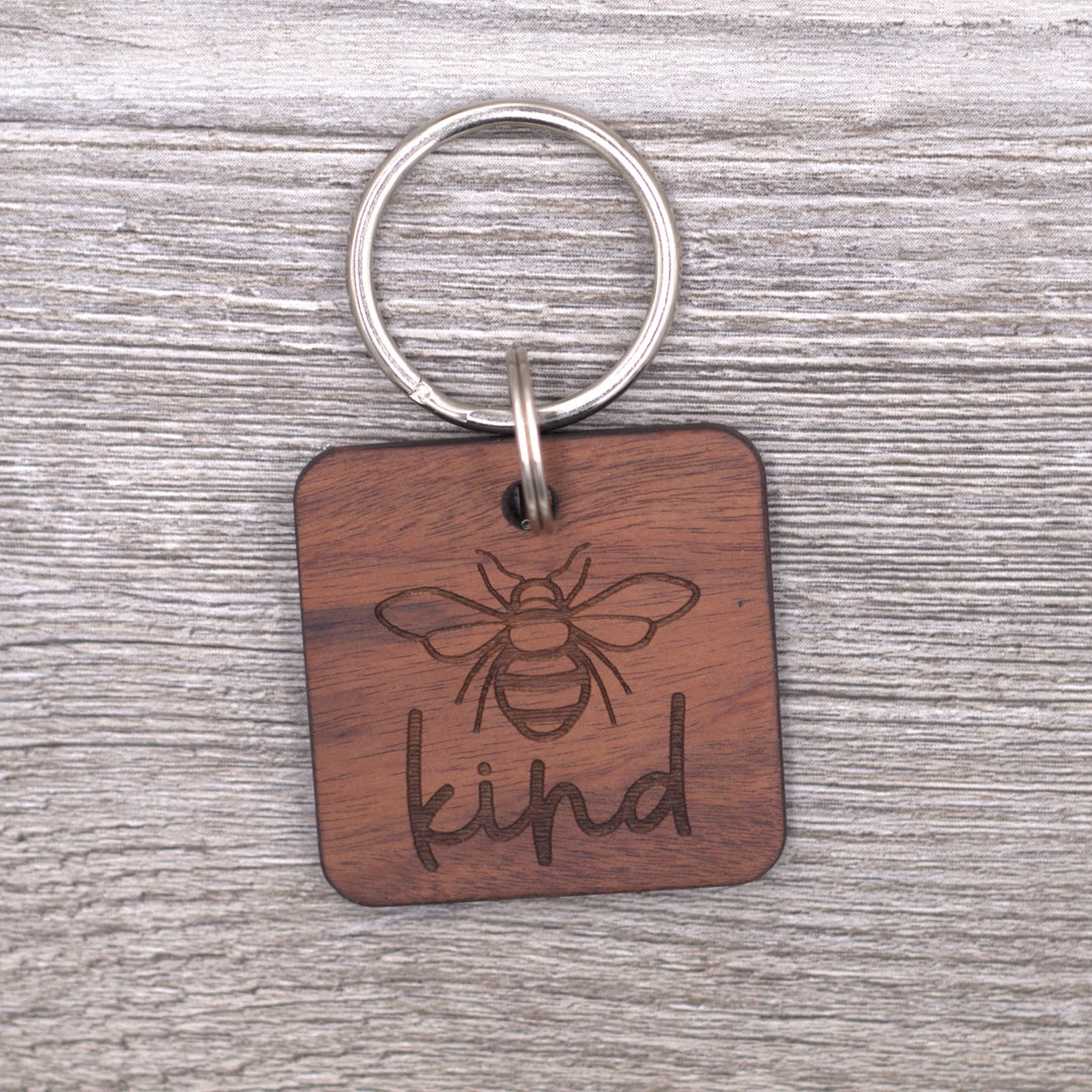 Be Kind Keychain, Bee Kind Keychain, Inspirational, Motivation, Small ...
