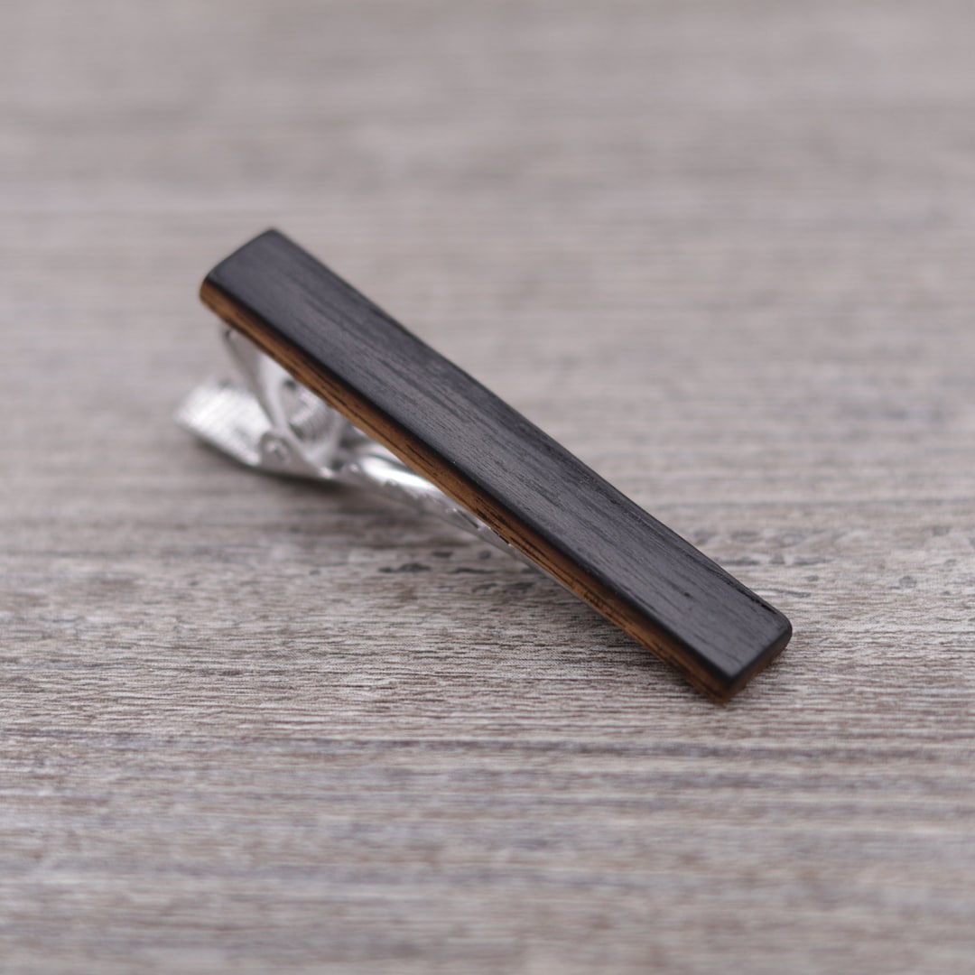 Kentucky Bourbon Whiskey Barrel Wood Tie Clip - Groomsmen Gift - 5th ...