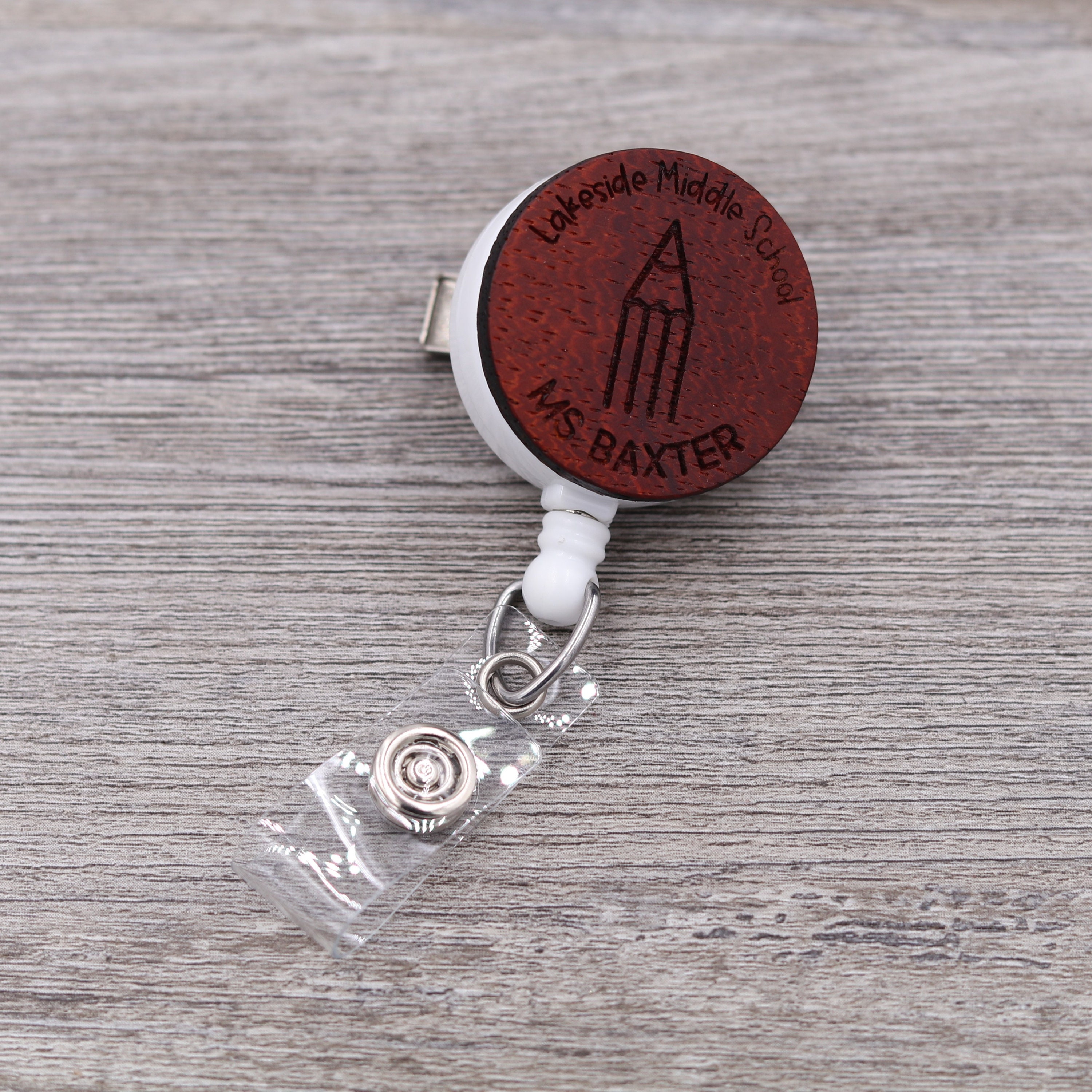 Teacher Badge Reel Pencil Badge Retractable Badge Reel School Badge 