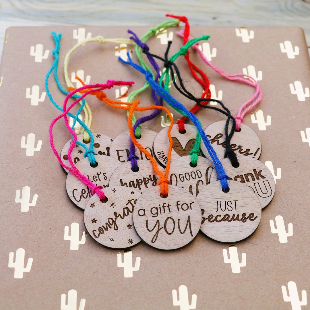 Special Event Gift Tags (circle): Custom Engraved Beechwood Gift Tags ...