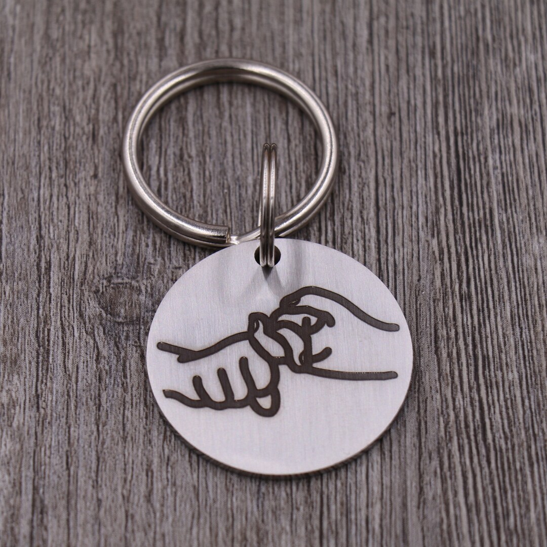 ASL Friend Sign, American Sign Language, Stainless Steel Keychain ...