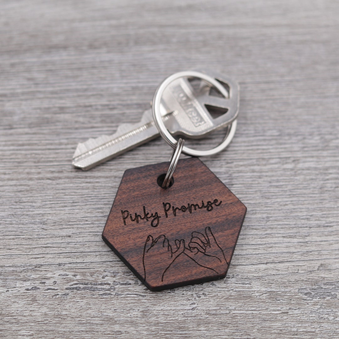 Cursive Pinky Promise, Pinky Swear (hexagon): Personalized Wood ...