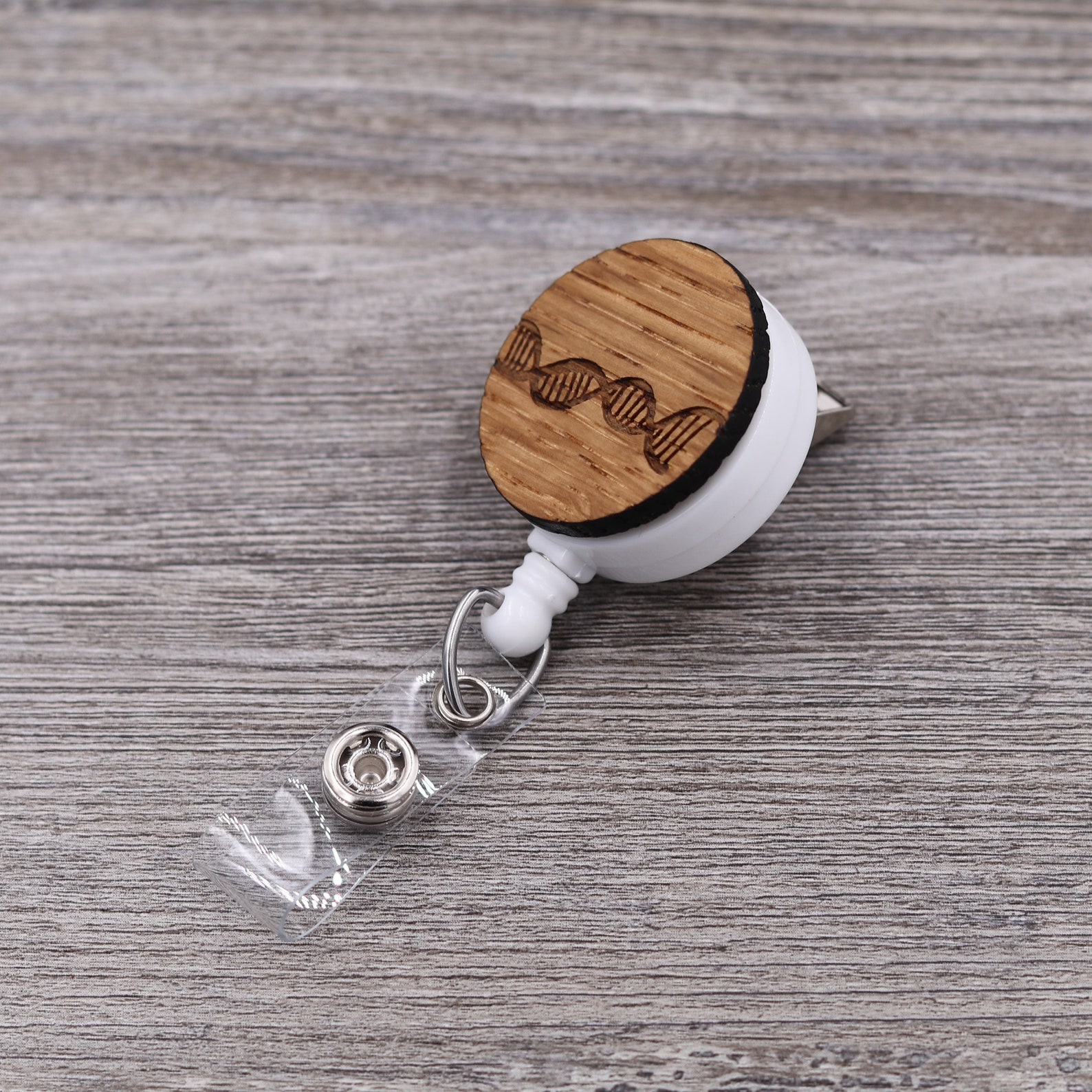 DNA Badge Reel Double Helix Genetics Medical Nurse Custom | Etsy