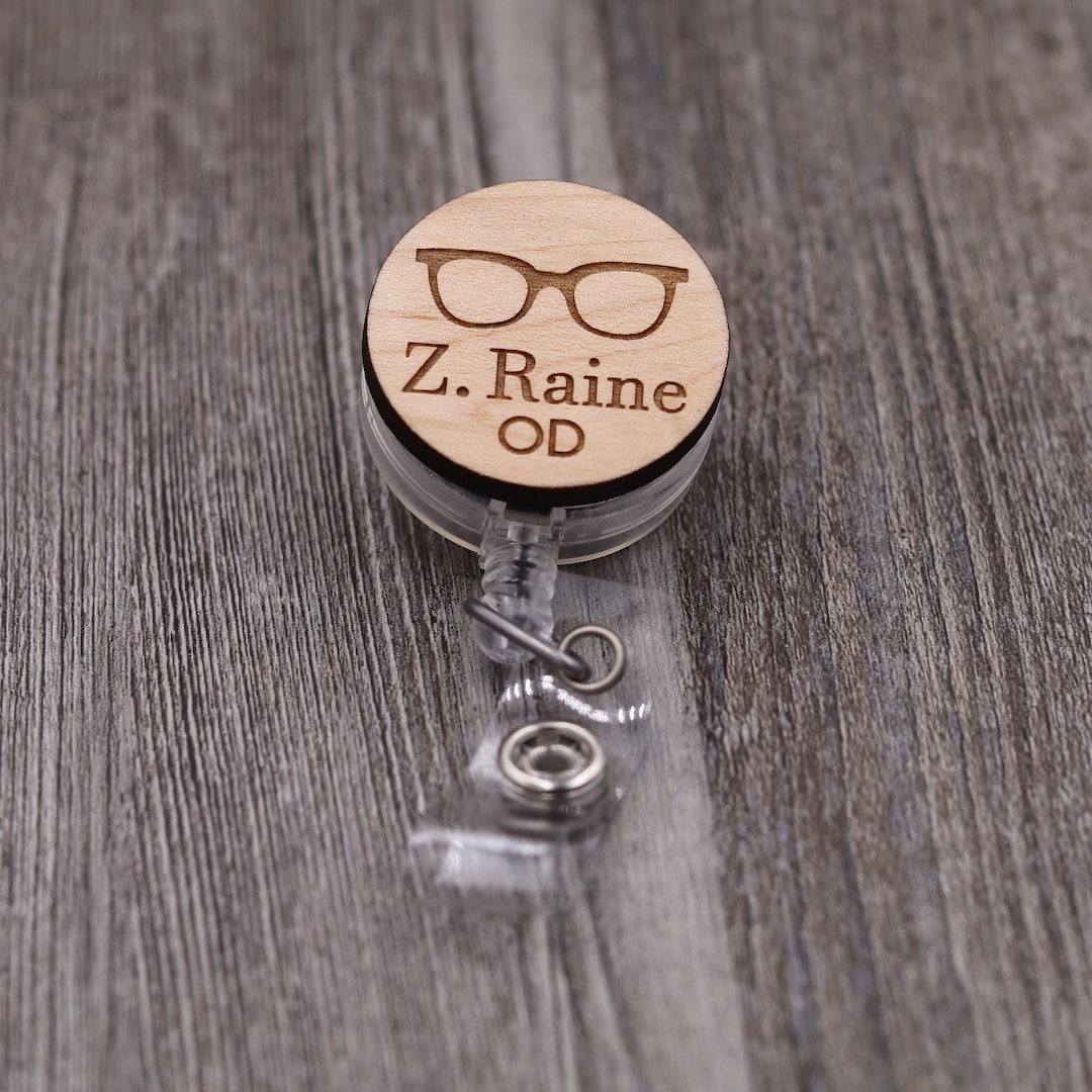 Glasses, Name, Optician Badge Reel, Optometrist, Ophthalmologist, Eyes ...