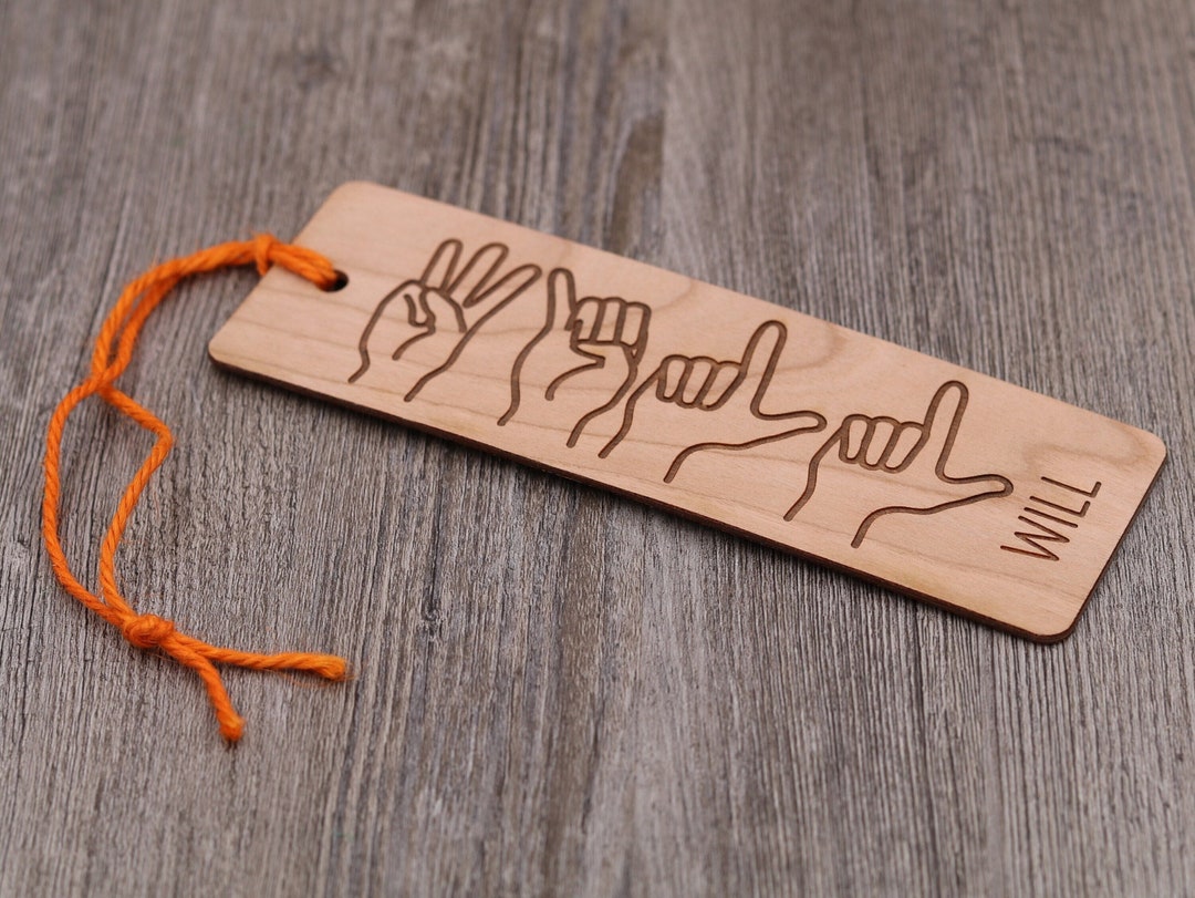 ASL (american Sign Language) Name, Reader (choice of Wood Type): Custom ...