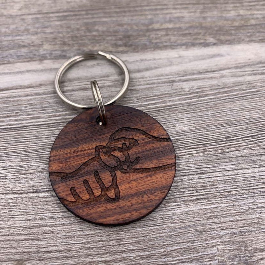 ASL (american Sign Language) Friend Keychain, Friend Sign (circle ...