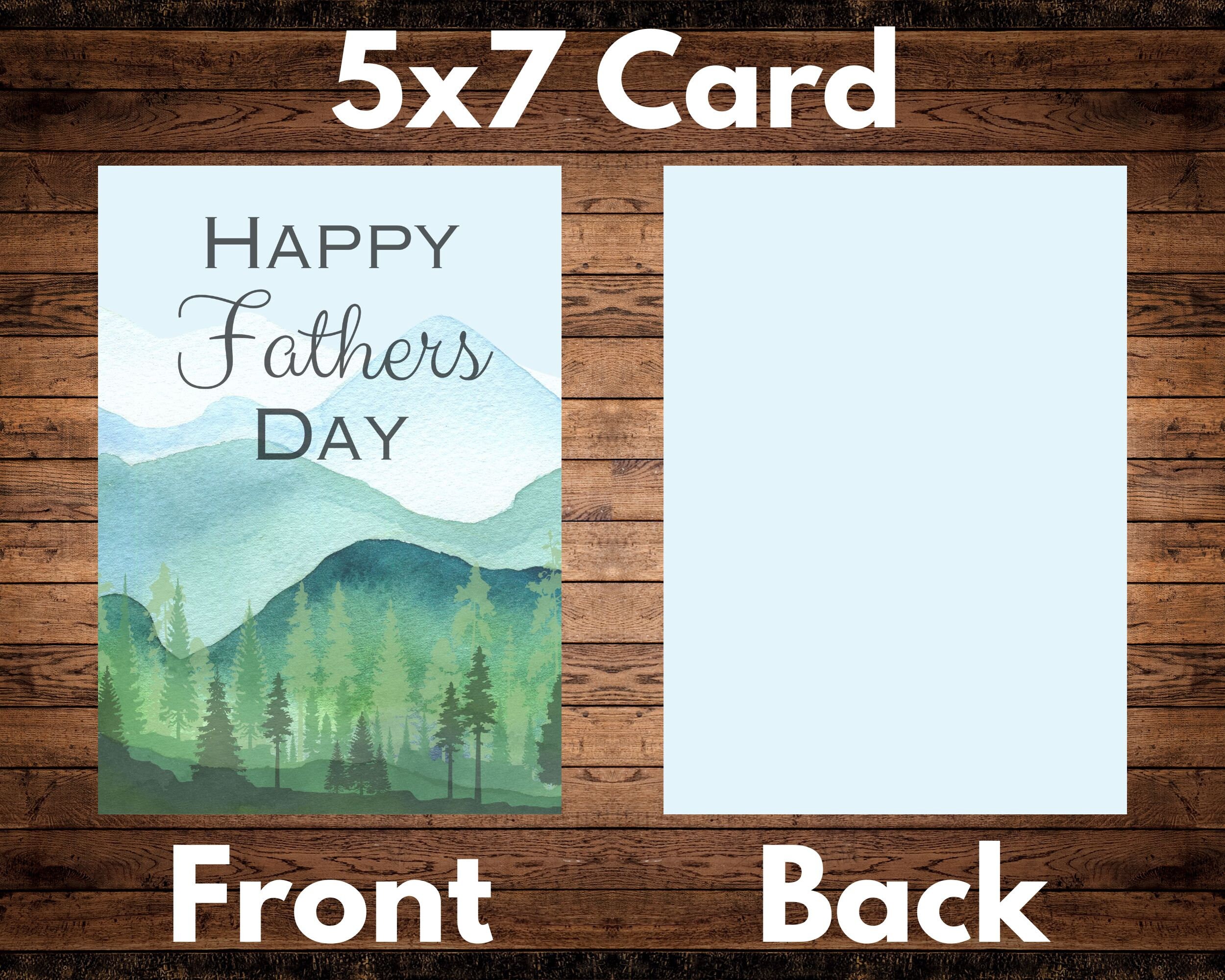 Printable 5x7 Fathers Day Card | Cards for Dad Printable | Fathers Day ...