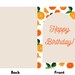 Printable 5x7 Happy Birthday Card |citrus Birthday Card Printable ...