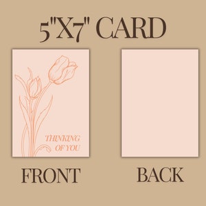 Printable 5x7 Greeting Card Floral Greeting Card Printable Digital ...
