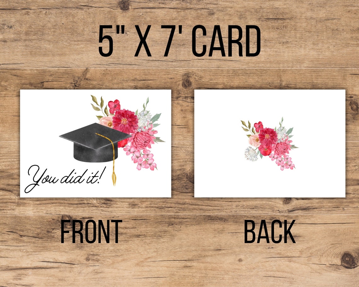 Printable 5x7 Card L Graduation Card 2024 Grad Card Printable Cards ...