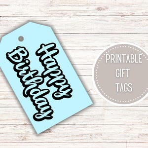 Gift Tags | Birthday Tags | Happy Birthday | Blue Gift Tags | Birthday ...