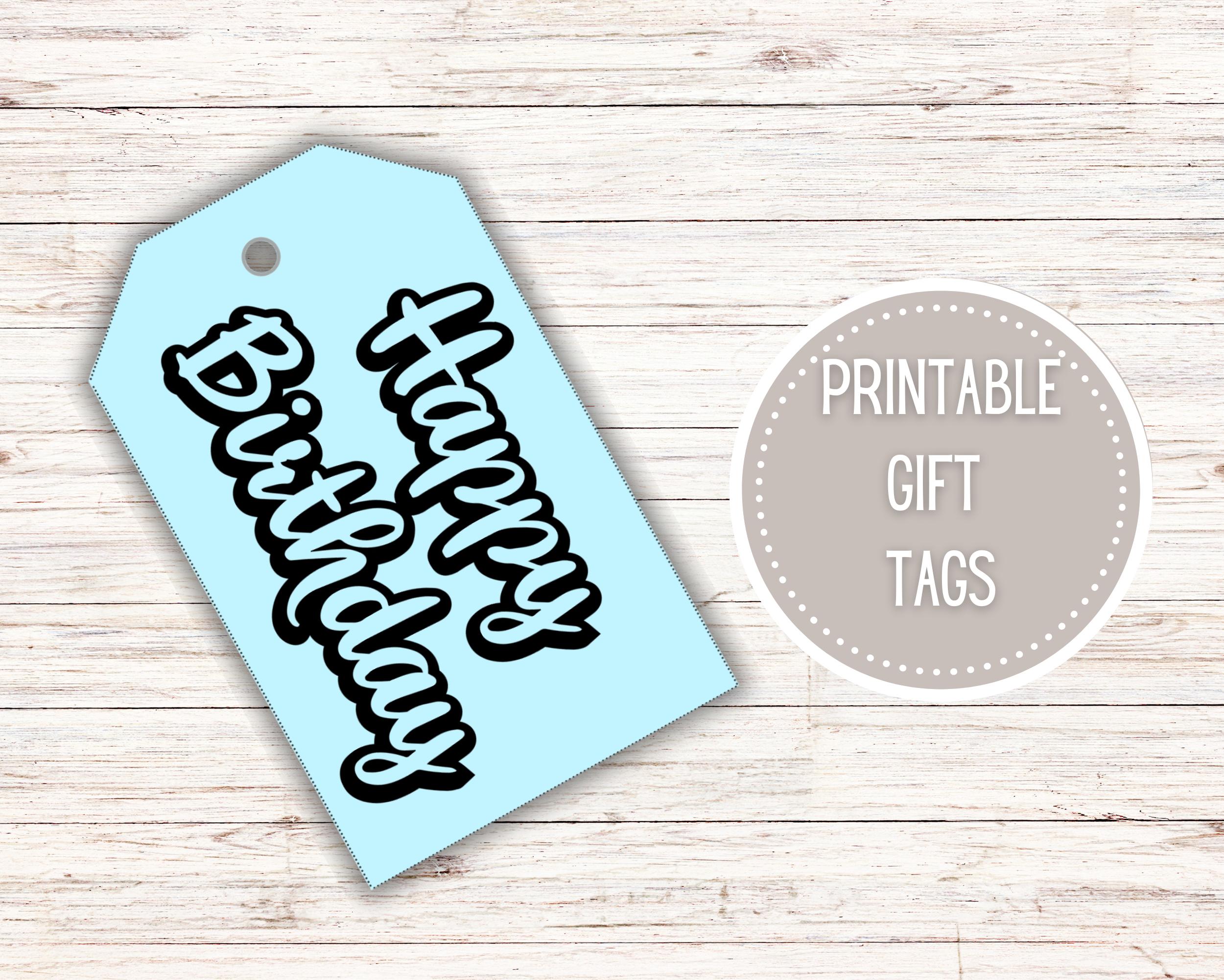 Gift Tags | Birthday Tags | Happy Birthday | Blue Gift Tags | Birthday ...