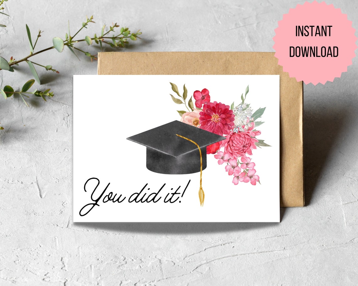 Printable 5x7 Card L Graduation Card 2024 Grad Card Printable Cards ...