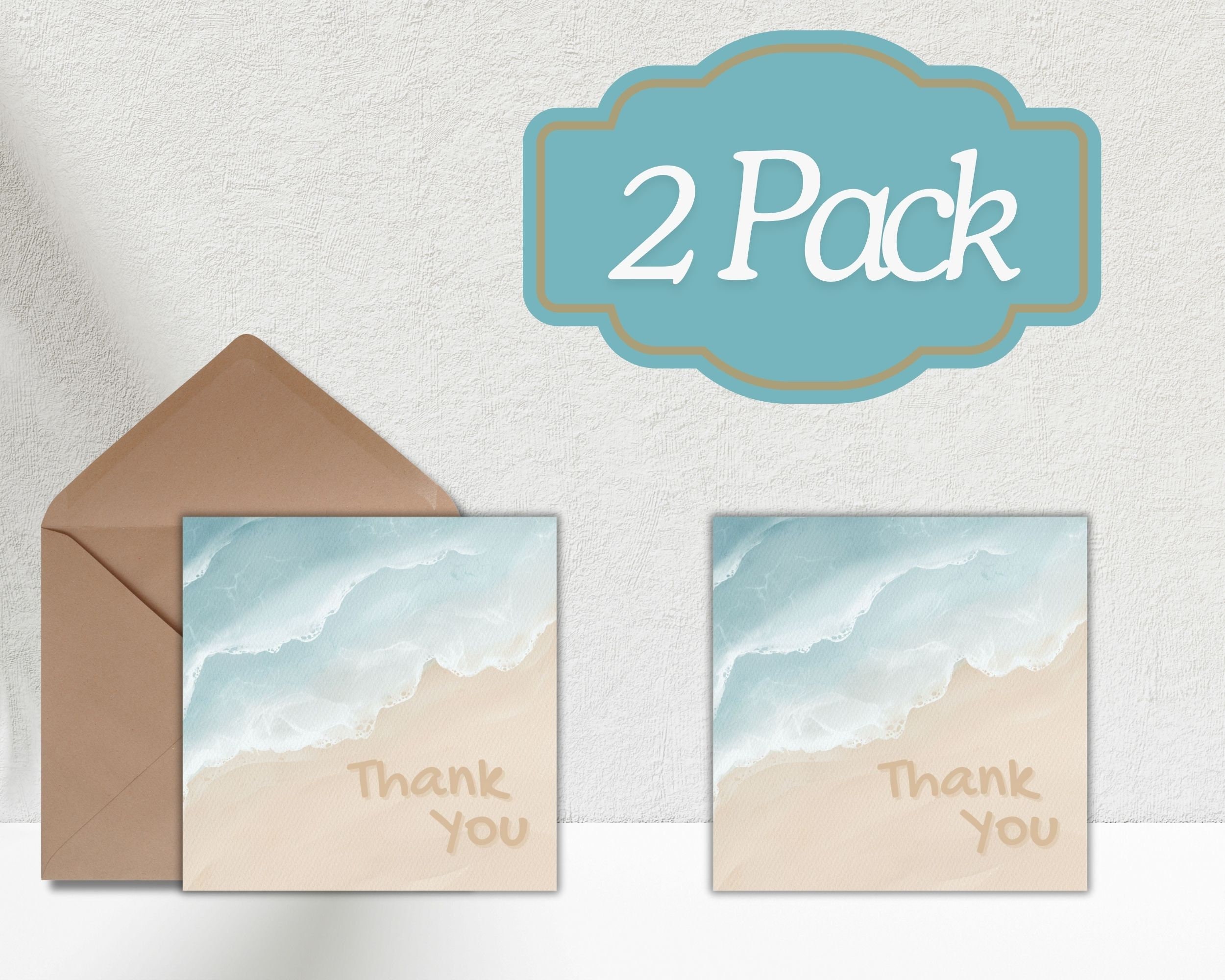 2 Printable 4x4 Thank You Cards | Thank You Card Printable | Thank You ...