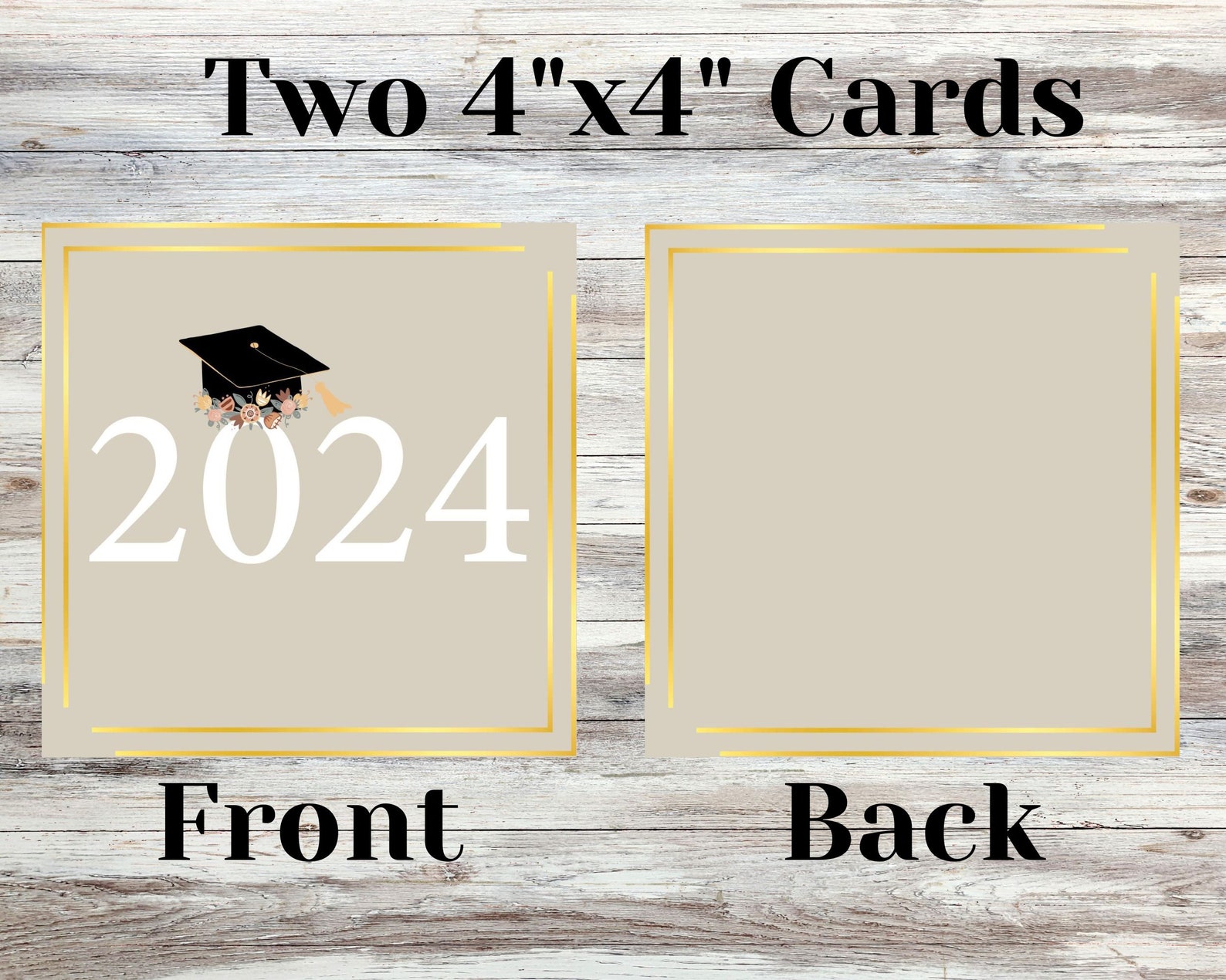 Two Printable 4x4 Cards L Graduation Card 2024 Grad Card Printable ...