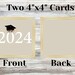 Two Printable 4x4 Cards L Graduation Card 2024 Grad Card Printable ...
