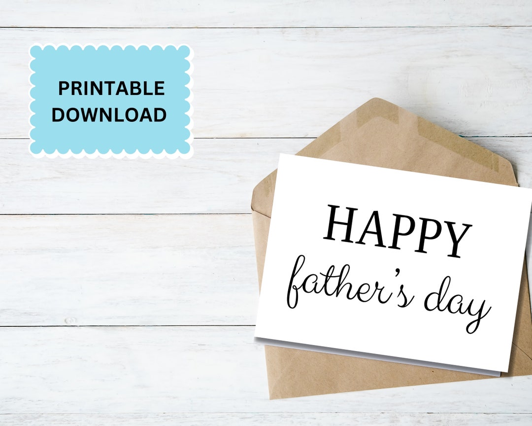 Printable 5x7 Fathers Day Card | Cards for Dad Printable | Fathers Day ...